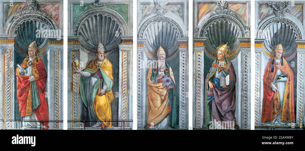 Sistine Chapel - portraits of popes by Botticelli Sandro Botticelli ...