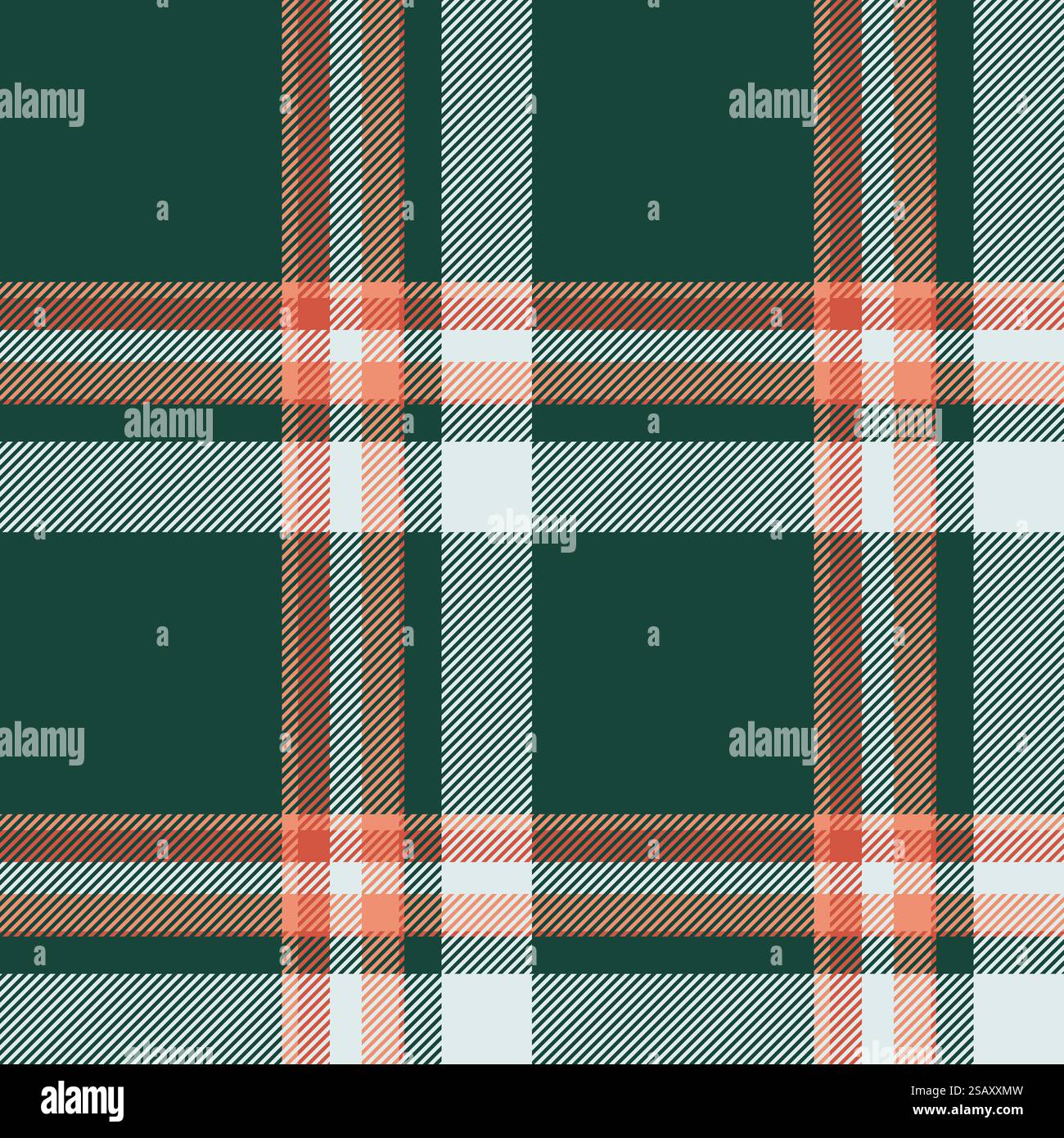 Plaid seamless pattern in green. Check fabric texture. Vector textile ...