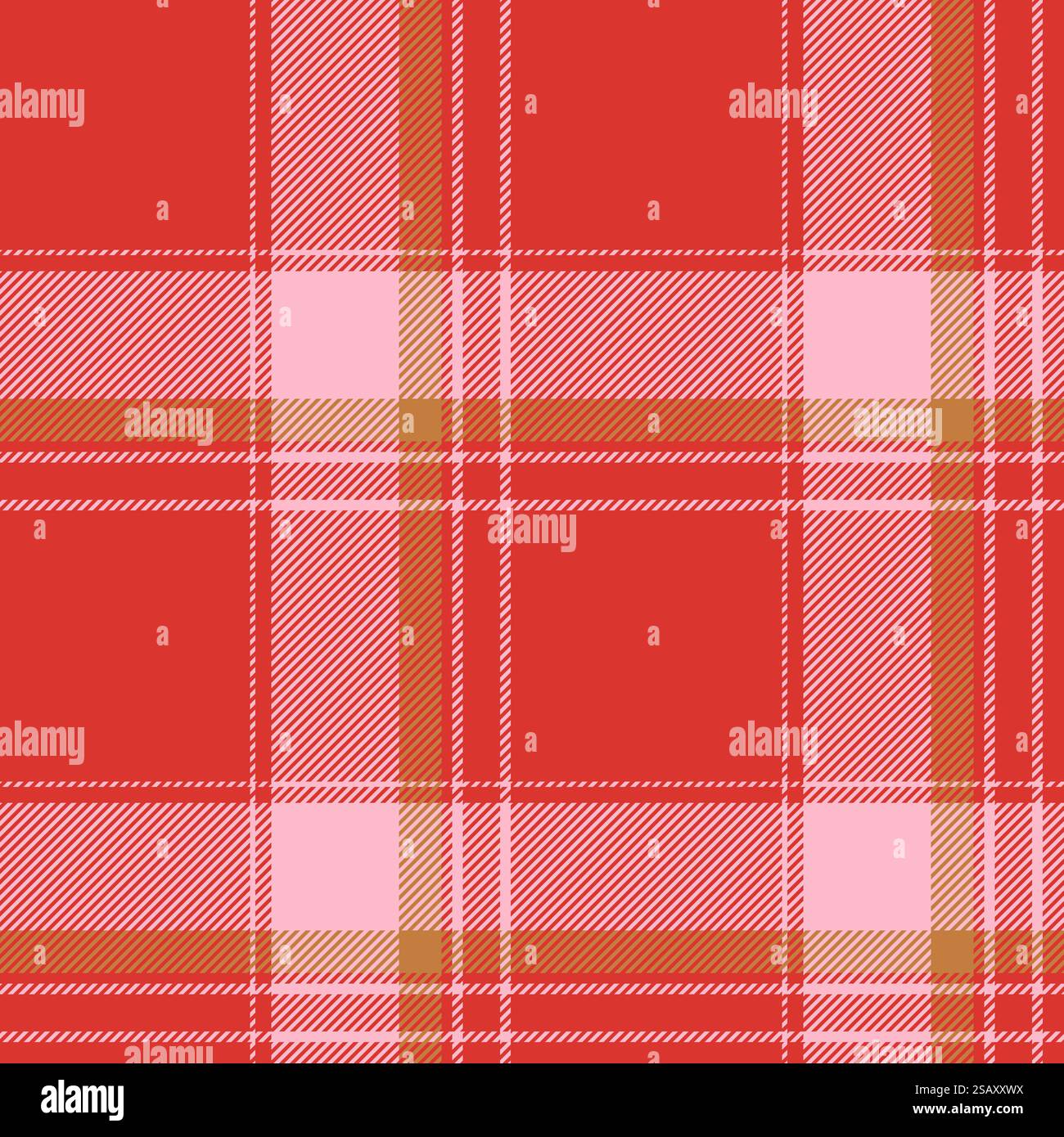 Plaid seamless pattern in red. Check fabric texture. Vector textile ...