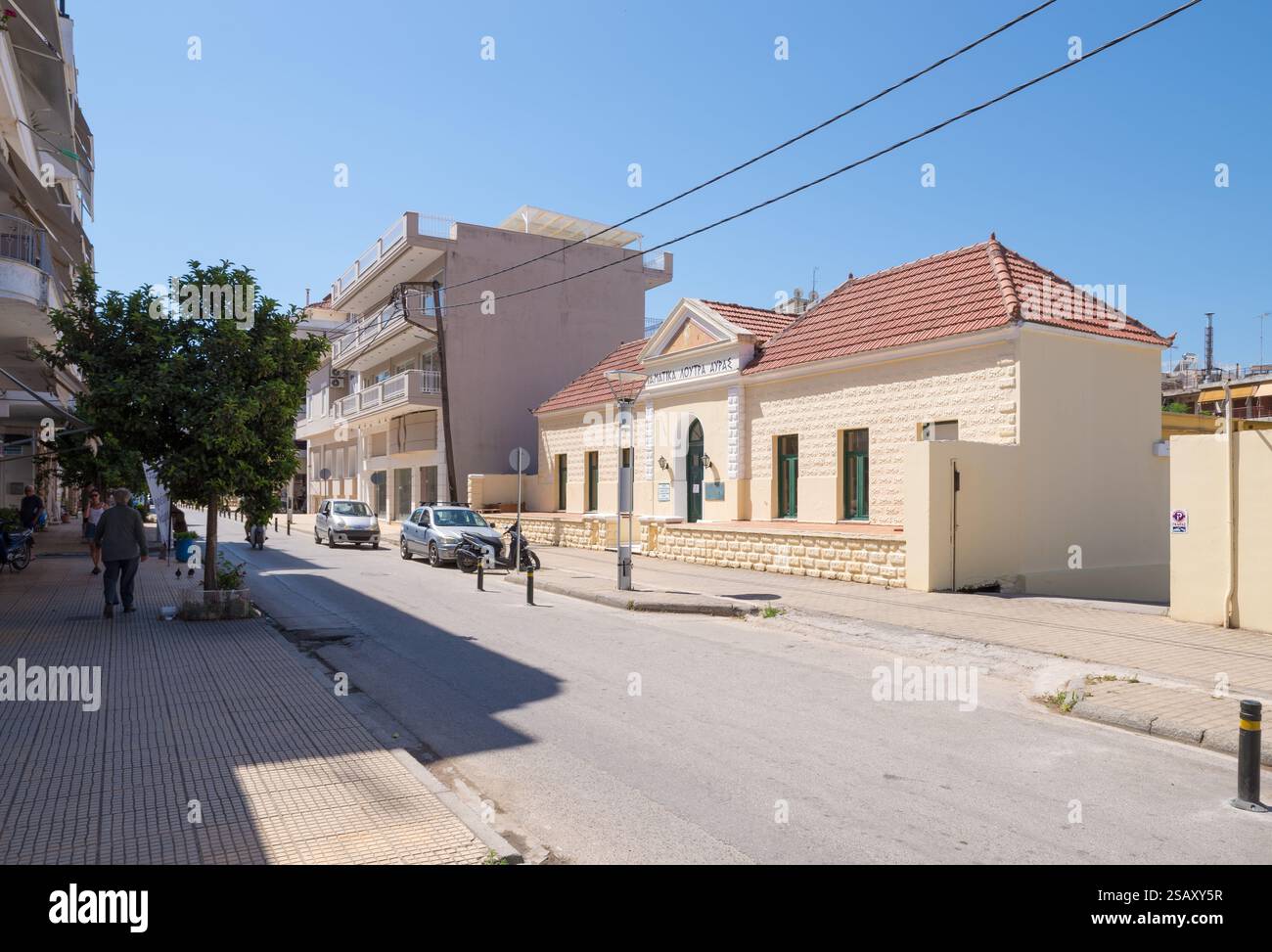 June 25th 2024 - Aidipsos, Greece - Street in Aidipsos, a Greek town in ...