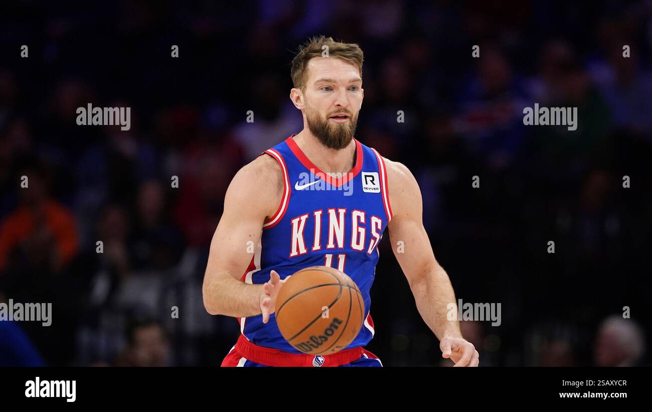 Sacramento Kings' Domantas Sabonis plays during an NBA basketball game ...