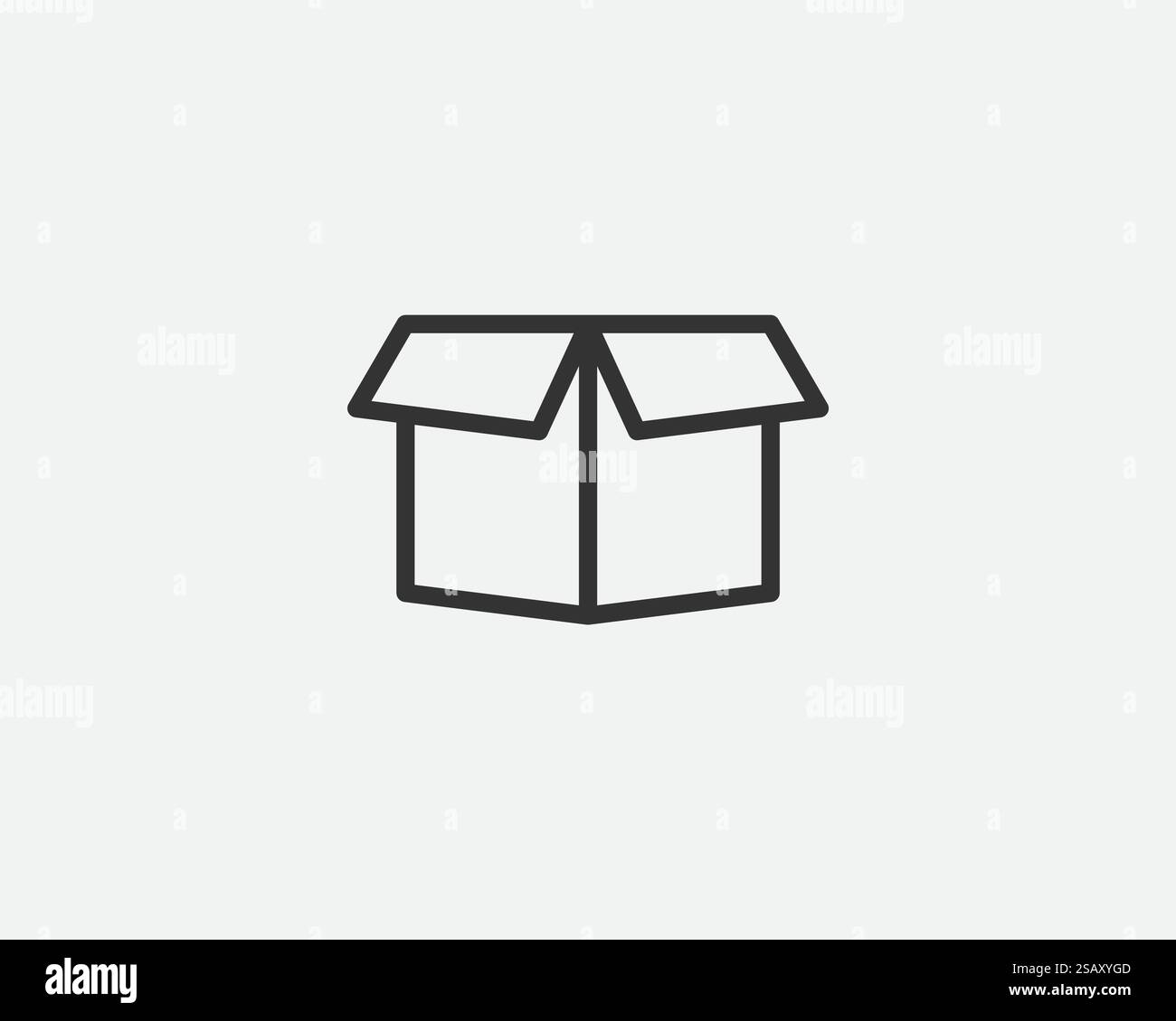 Delivery packaging vector icon. Cargo cardboard box icons. Carton ...