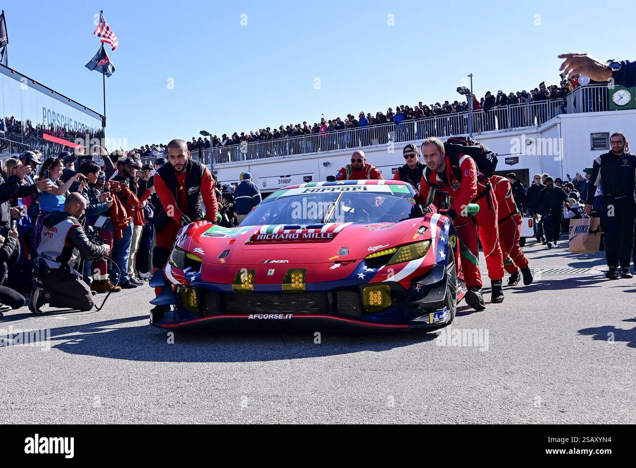 DAYTONA, FL - JANUARY 25: The winning Porsche Penske Motorsport car of ...