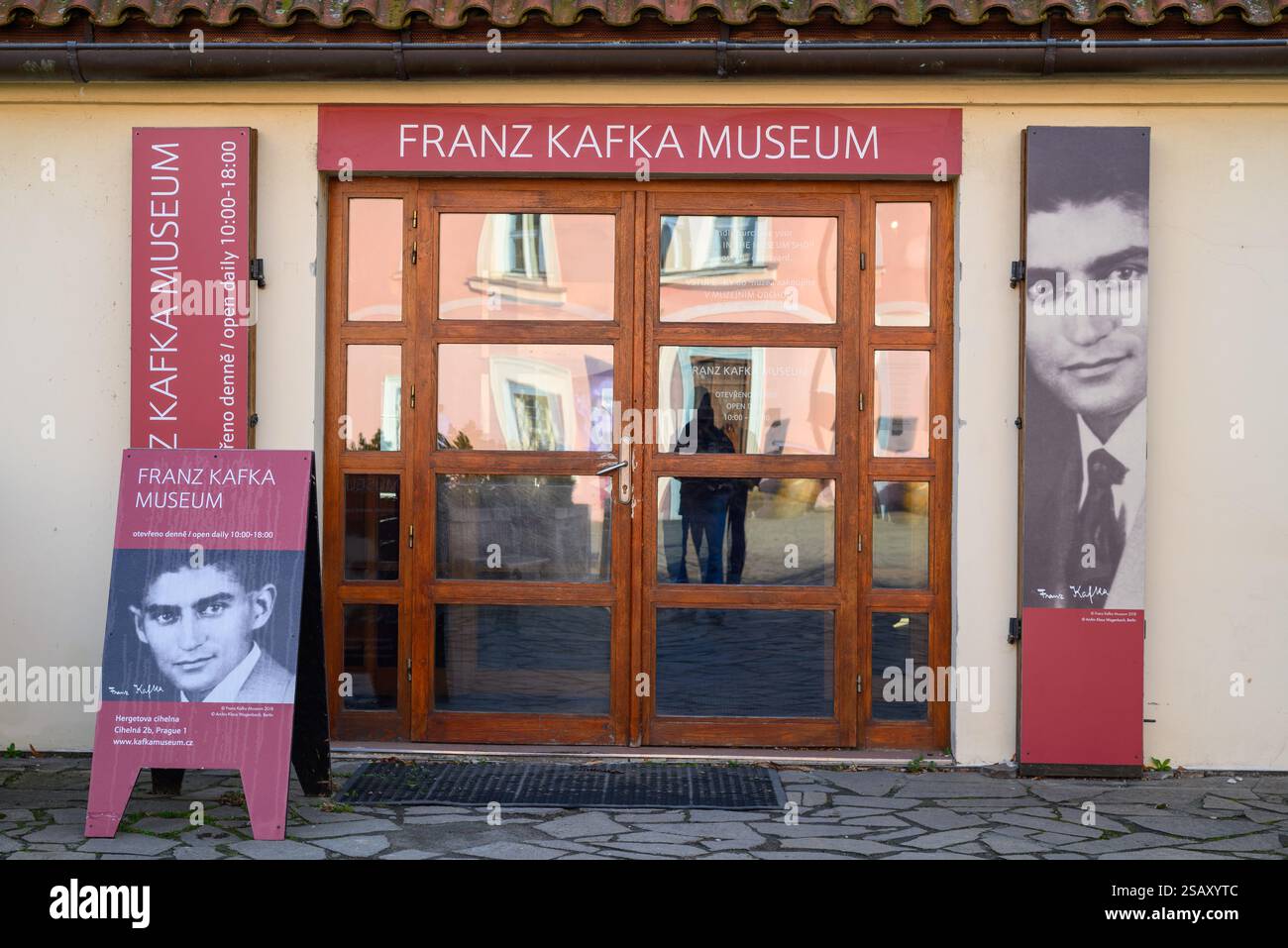 Famous writer Franz Kafka Museum in Prague, capital of Czech Republic ...