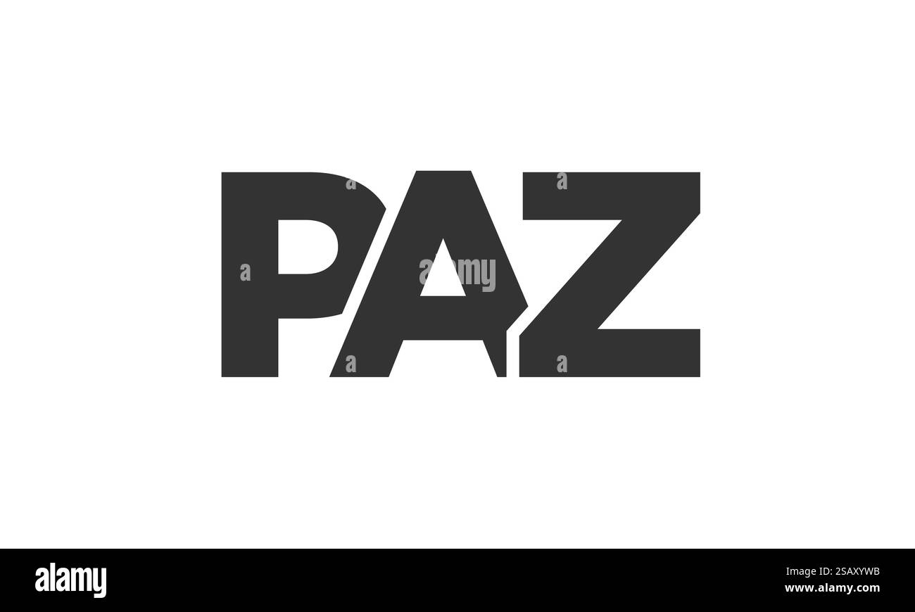 PAZ logo design template with strong and modern bold text. Initial ...