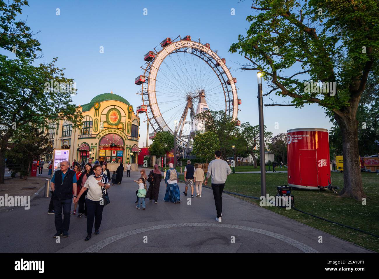 This is Prater Park, a famous public park in Vienna that has many fun ...