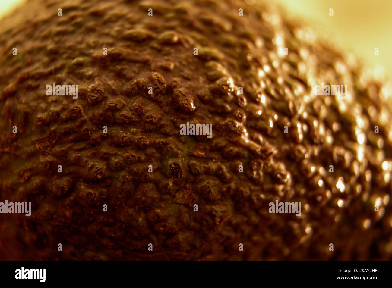 Avocado in stages of being prepared, close up skin textures Stock Photo ...