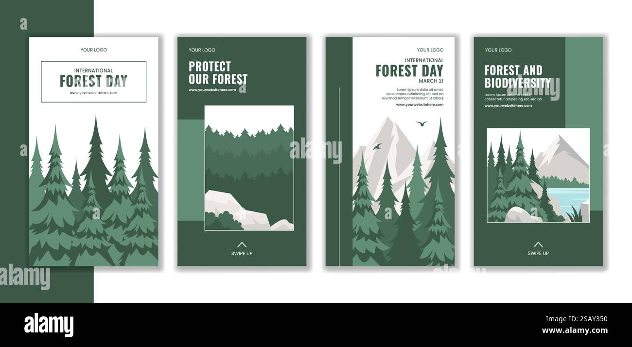 Hand-Drawn Template for International Forest Day Social Media Stories ...