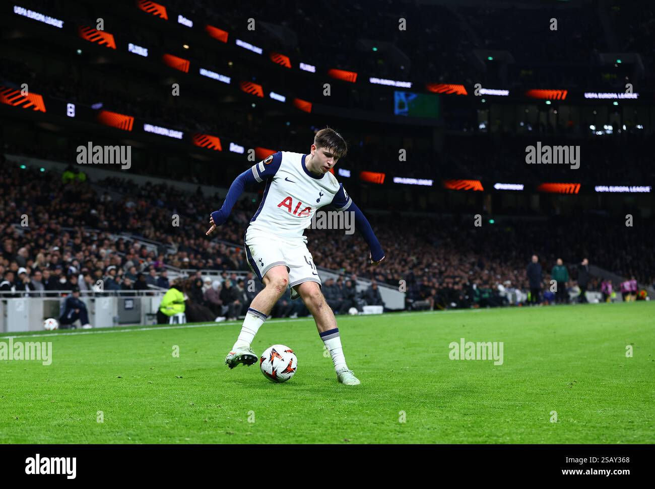 Mikey Moore of Tottenham Hotspur during Tottenham Hotspur and IF ...