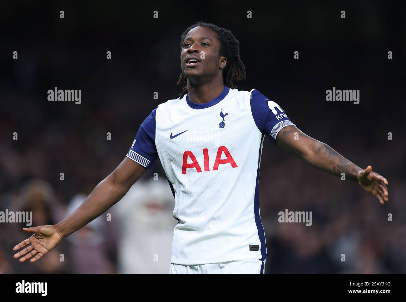 Oyindamola Ajayi of Tottenham Hotspur celebrates scoring his sides ...