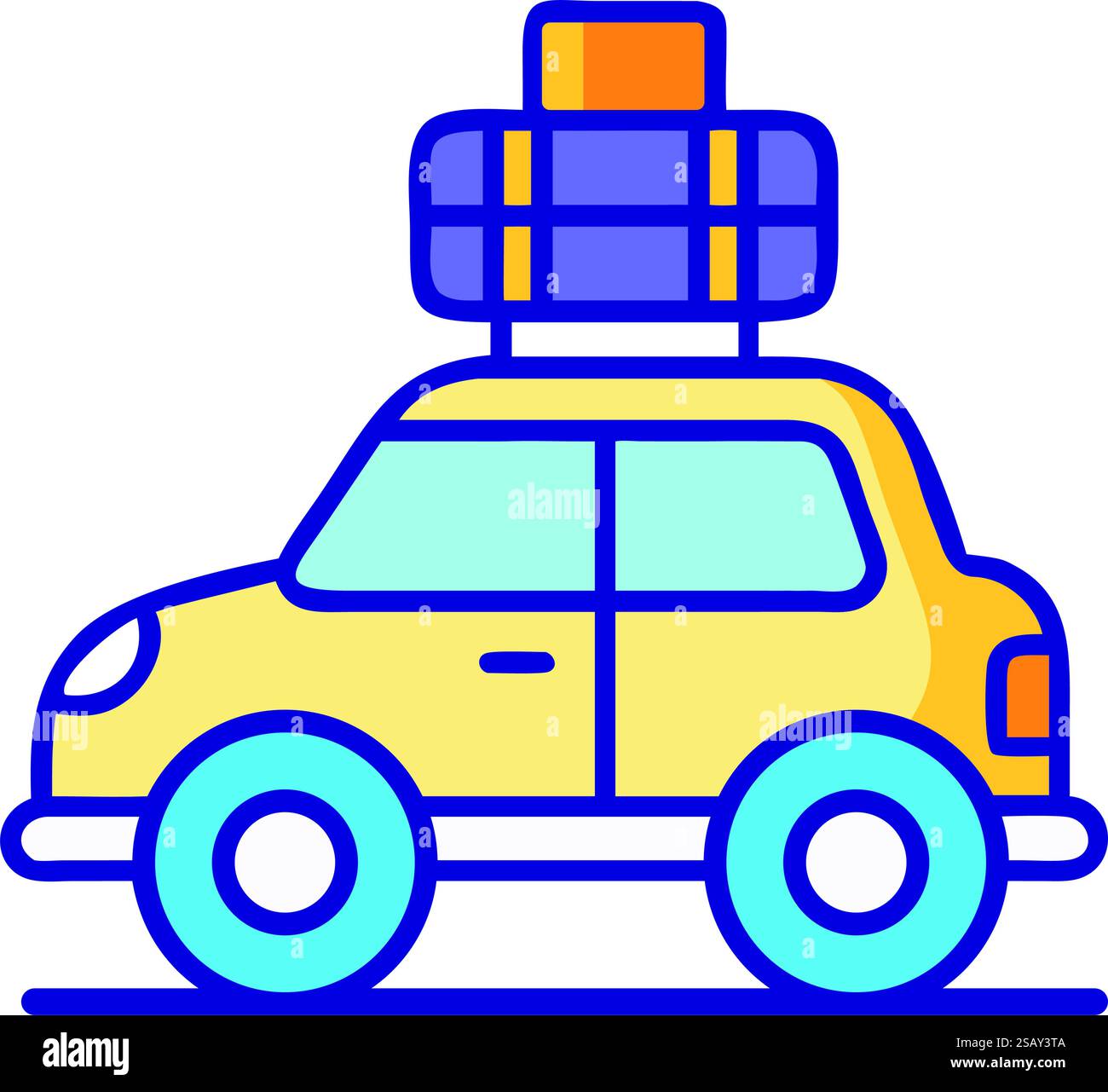 Road Trip Car Icon Illustration Stock Vector Image & Art - Alamy