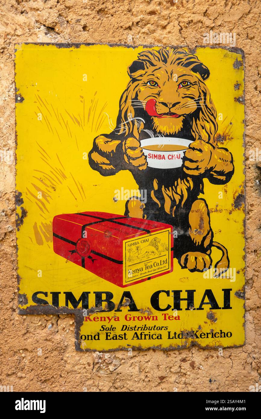 Africa Tanzania, Zanzibar, Stonetown, old town, Simba Chai, old enamel ...