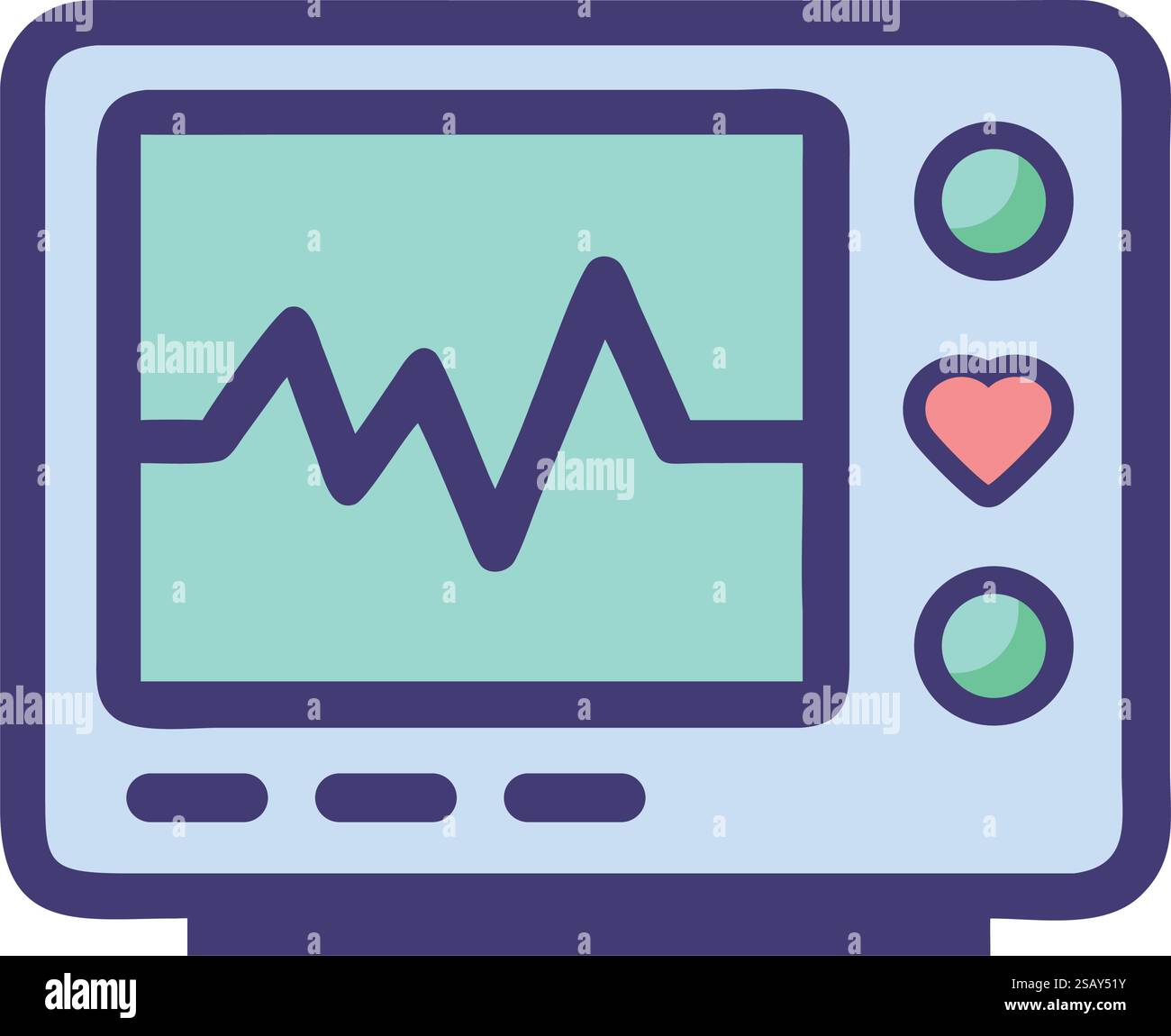 Heart Rate Monitor Screen Stock Vector Image & Art - Alamy