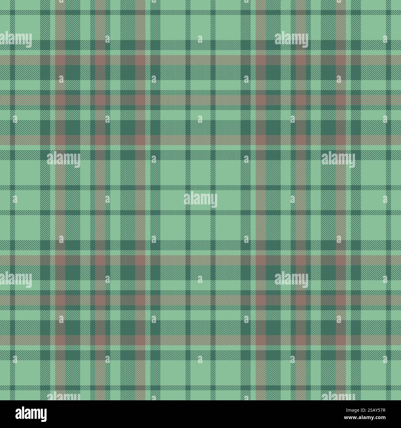 Plaid seamless pattern in green. Check fabric texture. Vector textile ...