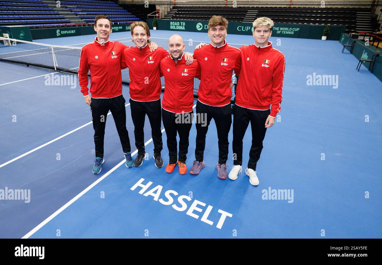 Belgian Joran Vliegen, Belgian Zizou Bergs, Belgian captain Steve Darcis, Belgian Raphael ...