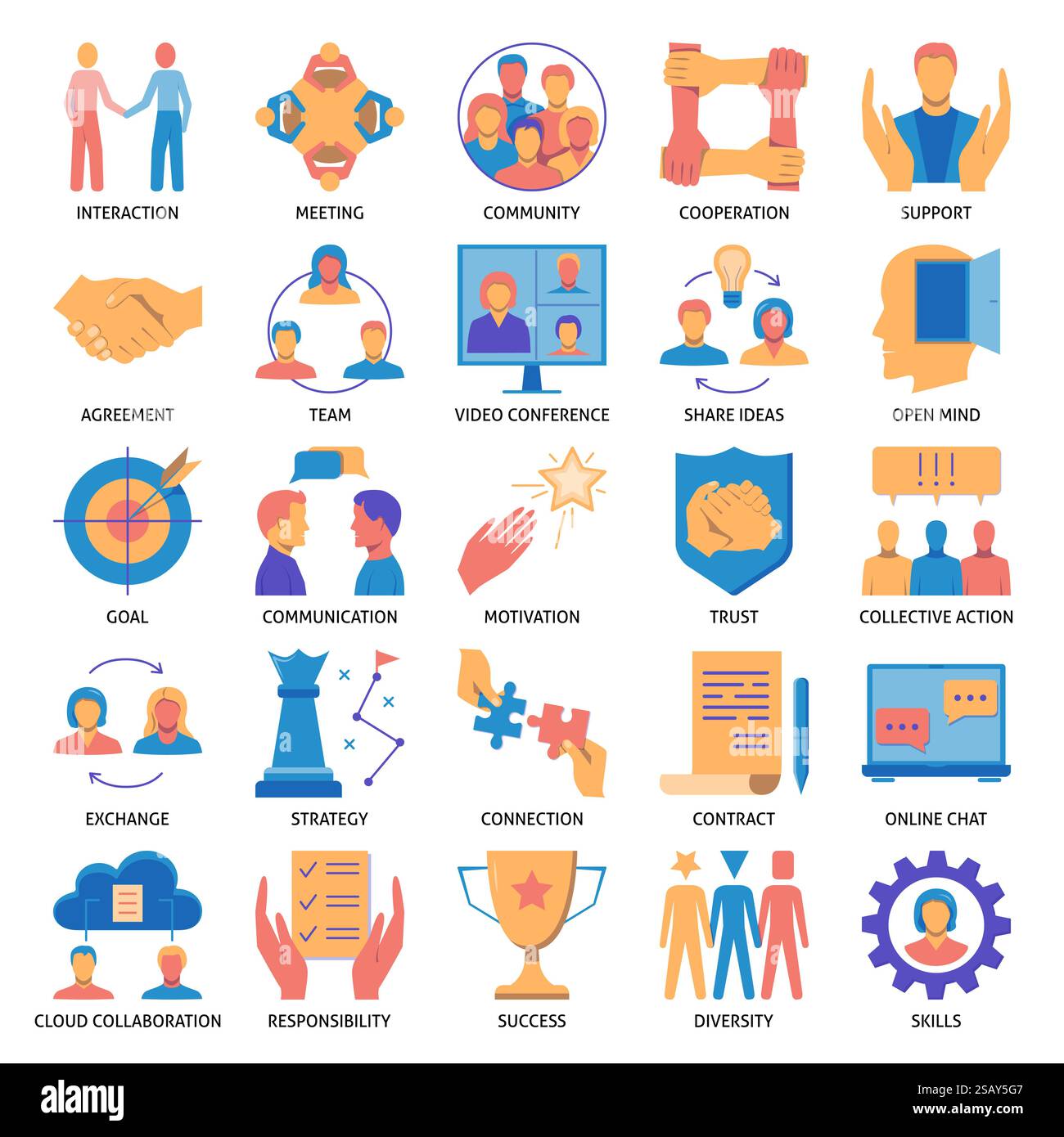 Combined effort vector vectors hi-res stock photography and images - Alamy