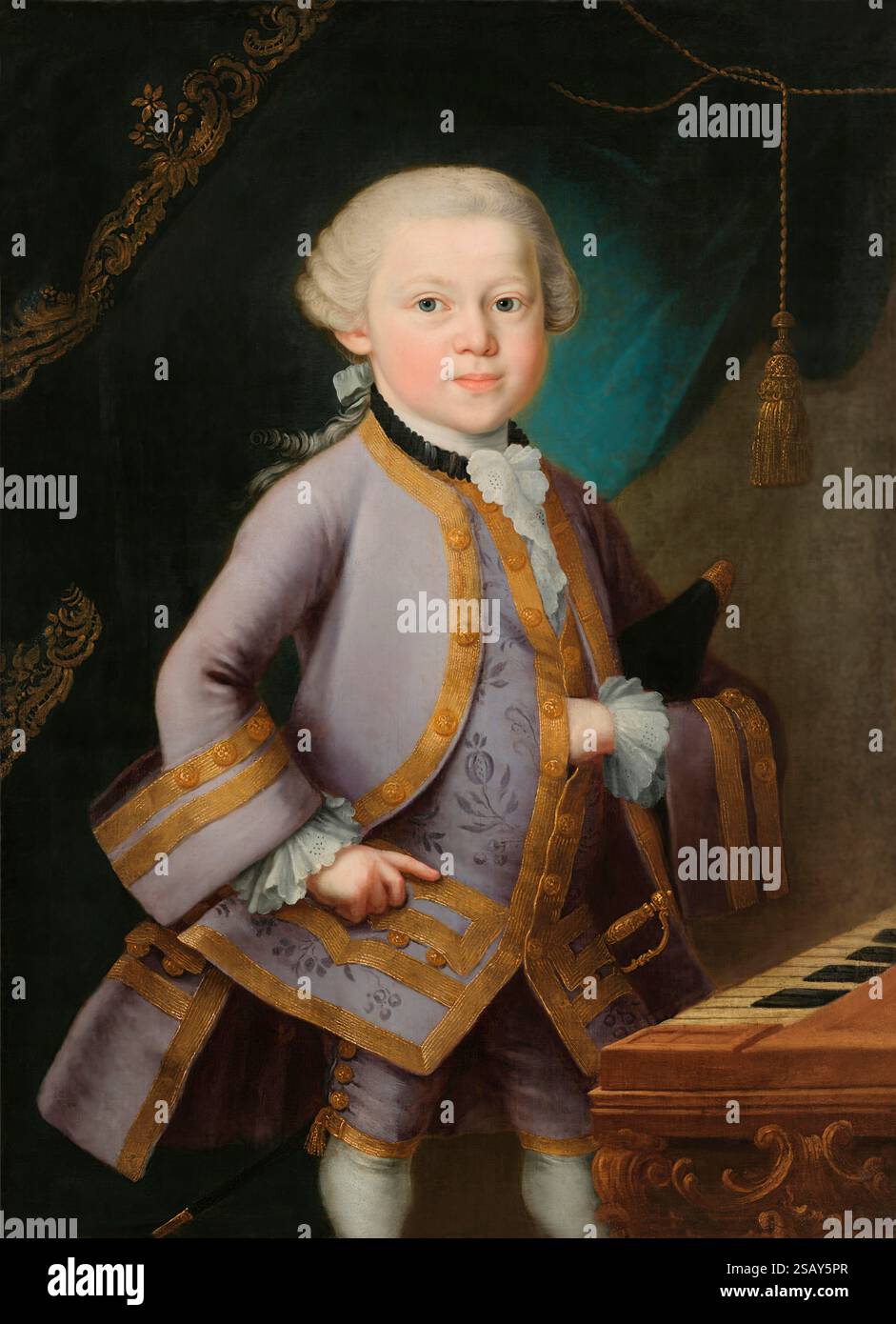 Wolfgang Amadeus Mozart at the age of 6, 1756 – 1791, composer of classical music, First ...