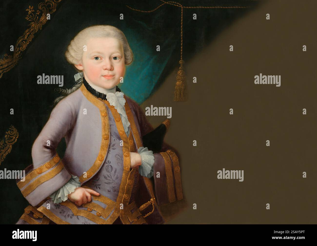 Wolfgang Amadeus Mozart at the age of 6, 1756 – 1791, composer of classical music, First ...