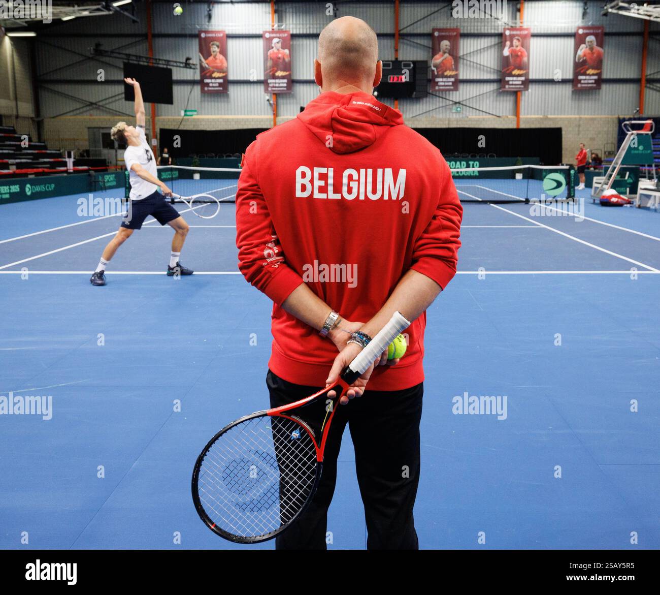 Hasselt, Belgium. 31st Jan, 2025. Belgian captain Steve Darcis pictured ...