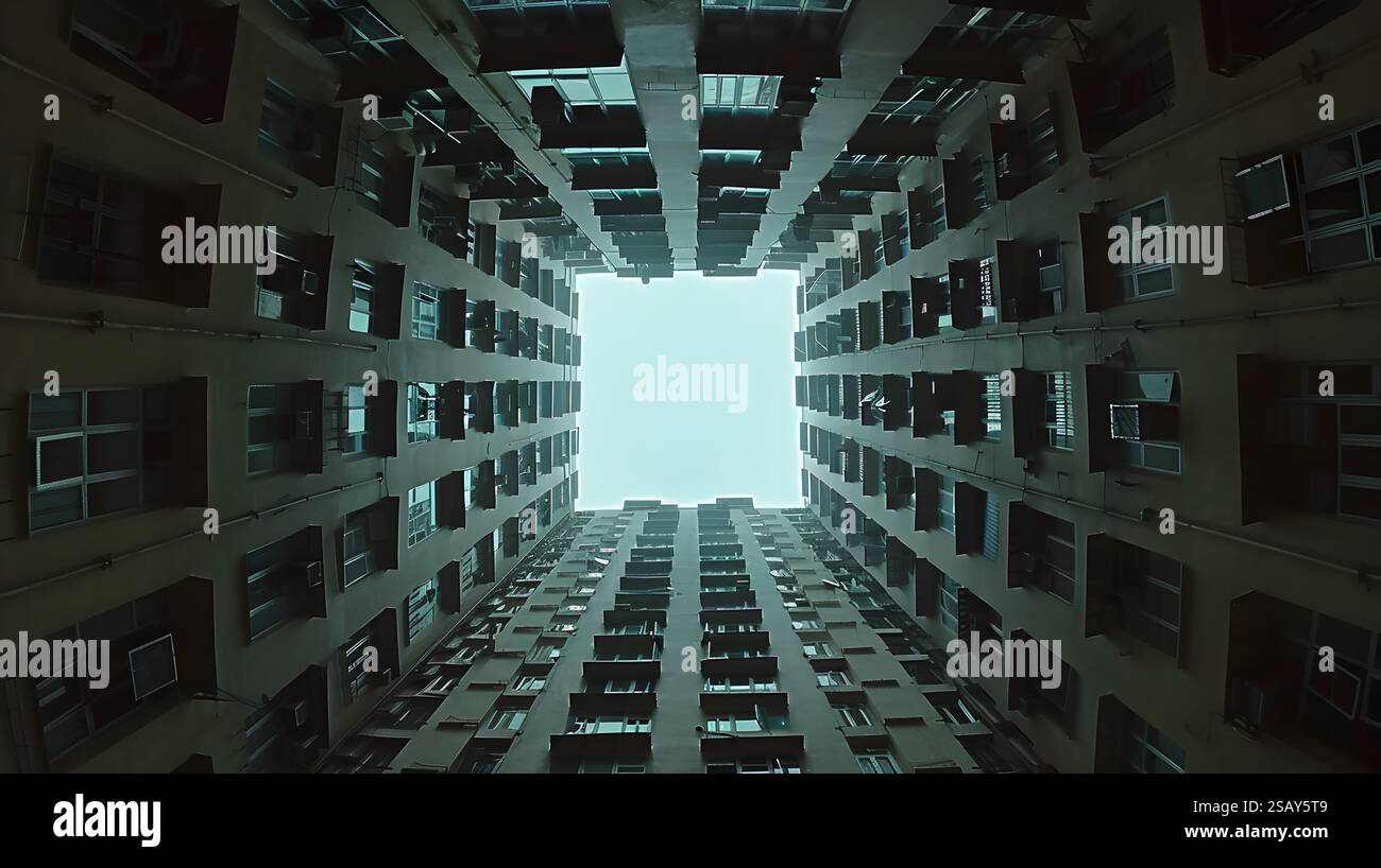 This captivating image showcases the striking architectural design of a ...