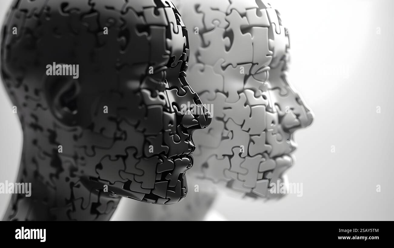 This captivating black and white image depicts an abstract ...