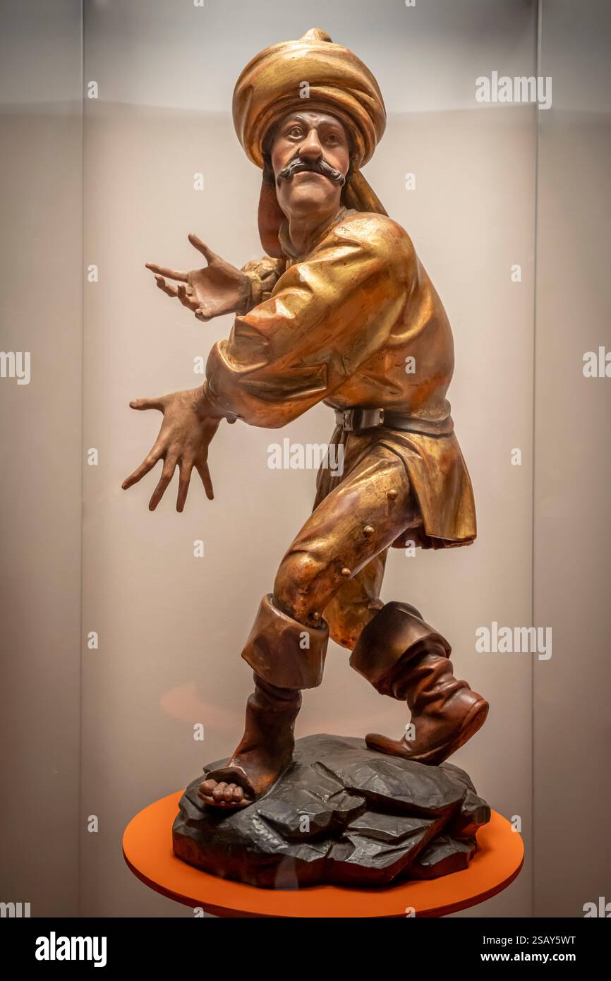 Paris, France - 10 19 2024: Le Louvre Museum. Figure of the madman ...