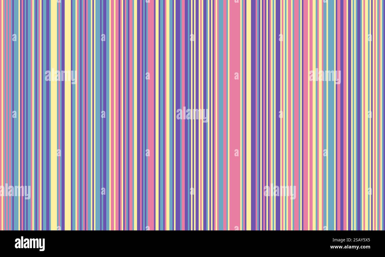 Pattern of vertical stripes, colorful thin and thick lines. Irregular ...
