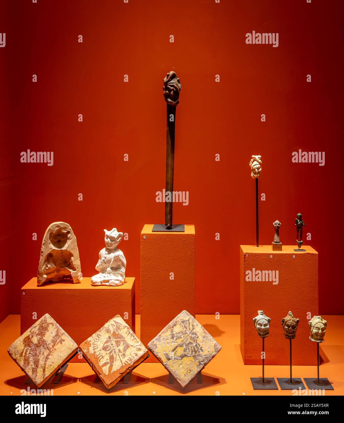 Paris, France - 10 19 2024: Le Louvre Museum. Figure of the madman ...