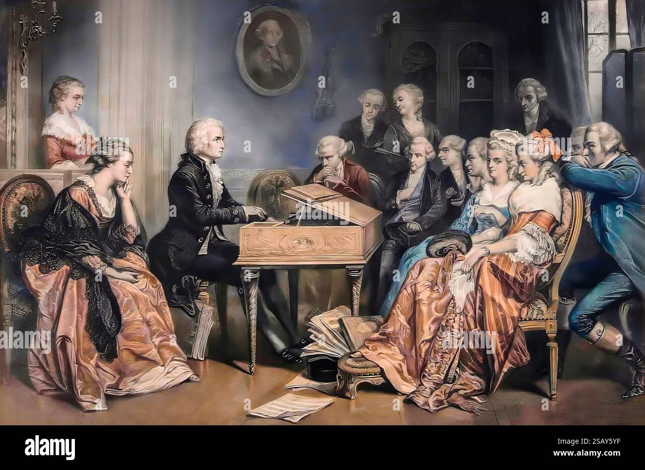 Mozart at the harpsichord, Wolfgang Amadeus Mozart, 1756 – 1791 ...
