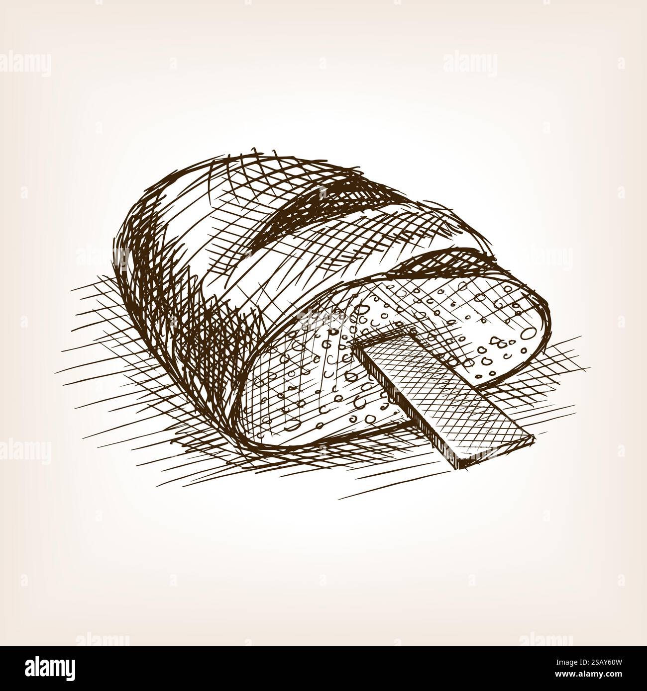 Rasp in bread hand drawn sketch style vector Stock Vector Image & Art ...