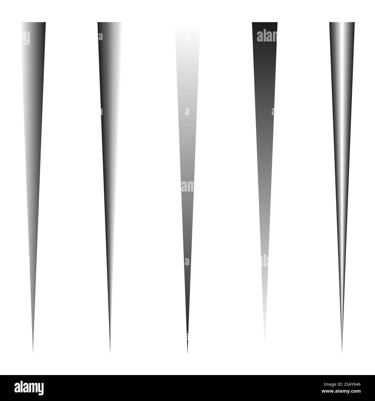 Vertical gradient shapes. Smooth tonal columns. Vector shading design ...