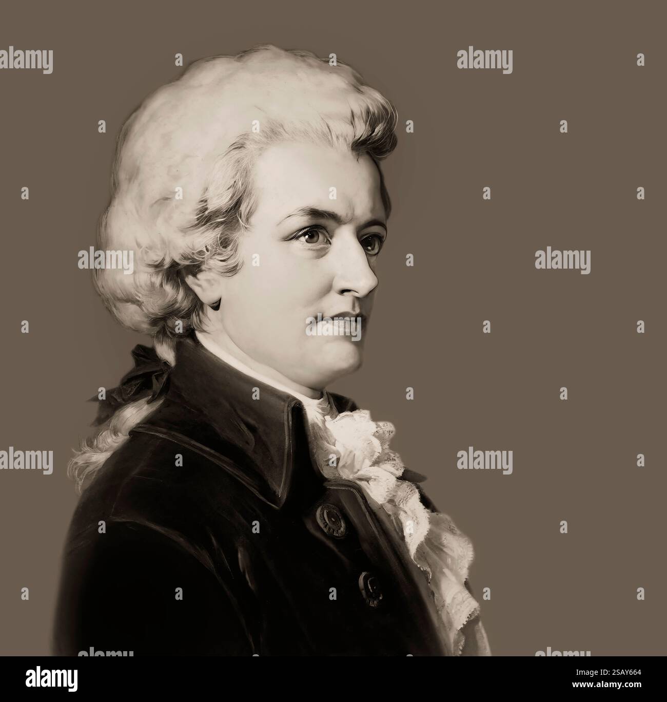 Wolfgang Amadeus Mozart, 1756 – 1791, composer of classical music ...