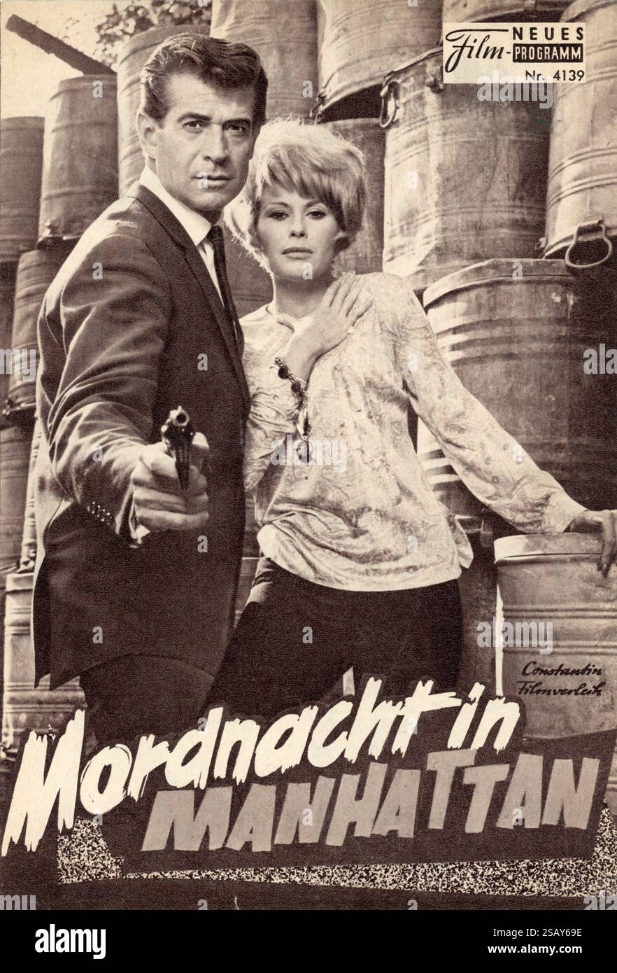 GEORGE NADER as FBI Agent Jerry Cotton and MONIKA GRIMM in MORDNACHT IN ...