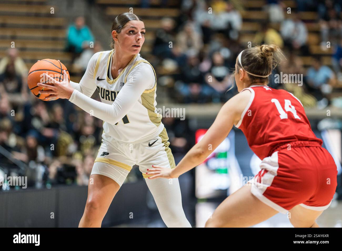West Lafayette, Indiana, USA. 30th Jan, 2025. Purdue guard SOPHIE ...