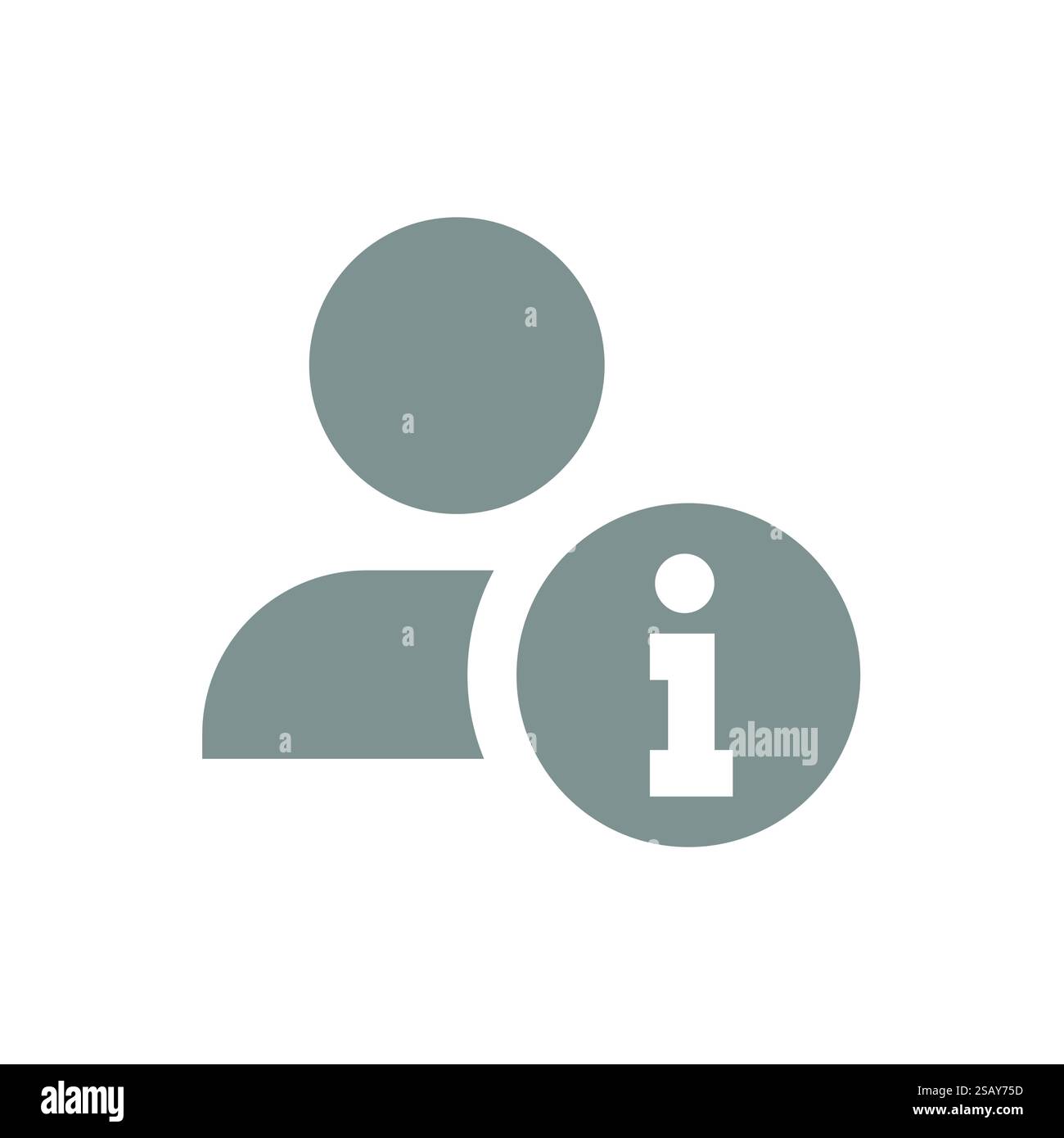 Contact or user information vector icon. Person with info sign ...