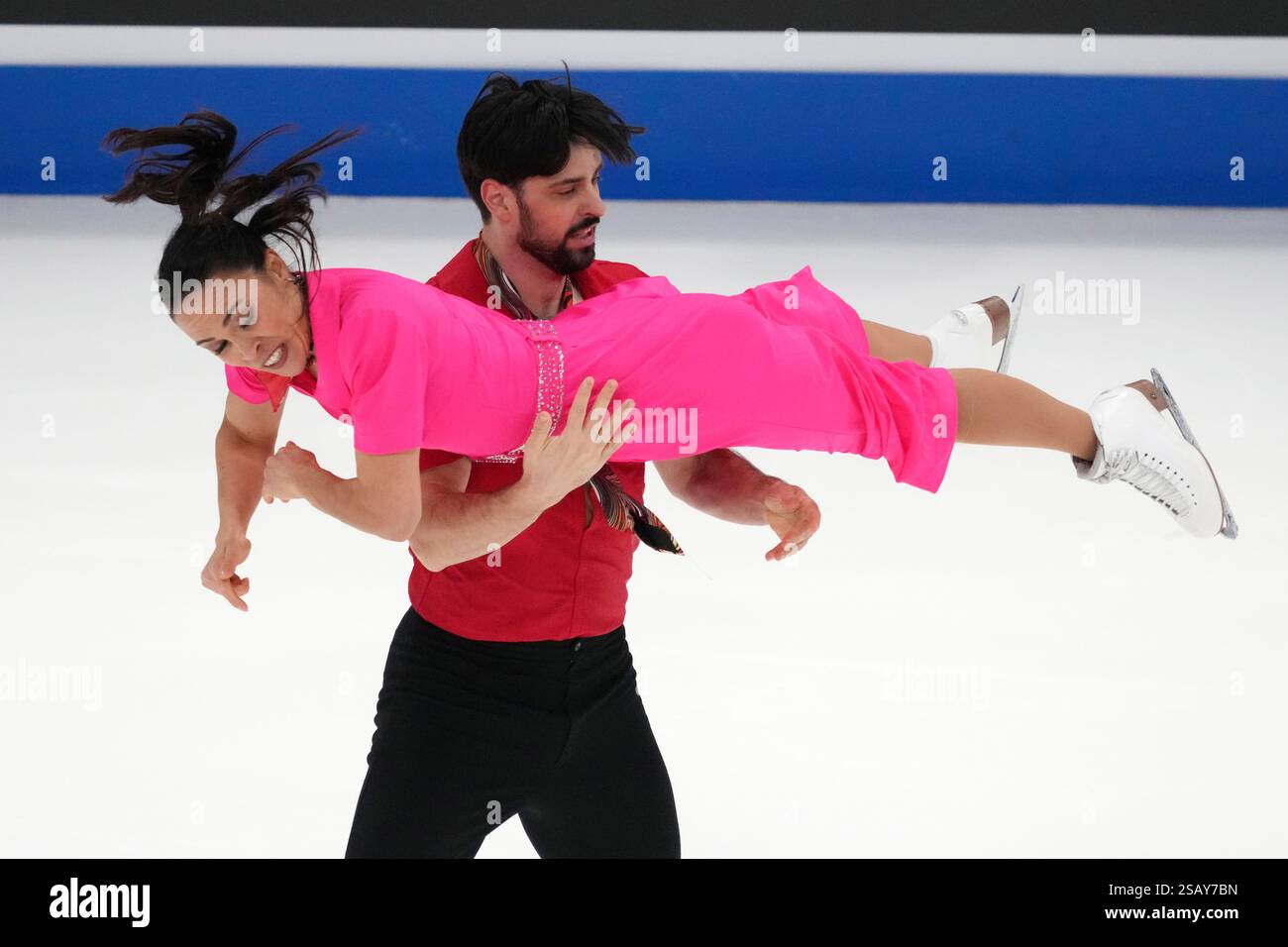 Jennifer Janse van Rensburg and Benjamin Steffan of Germany perform in ...