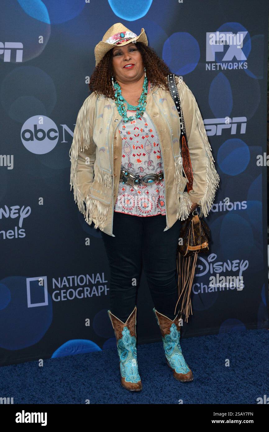 Pam Grier attending Walt Disney Television Upfront presentation party ...