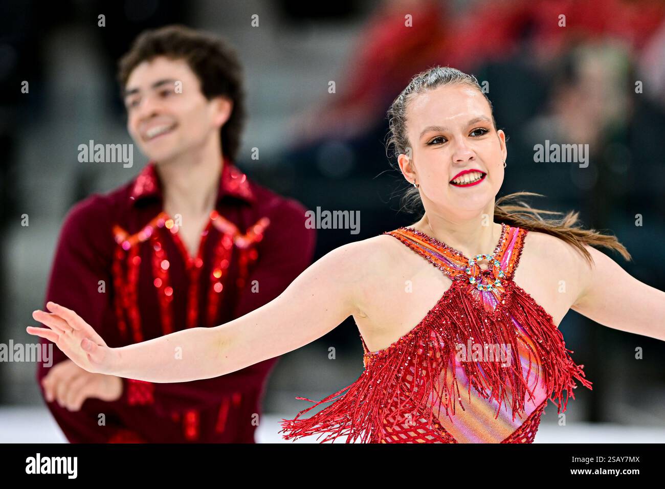 Emilia Monika ZIOBROWSKA & Shiloh Douglas JUDD (ROU), during Ice Dance ...