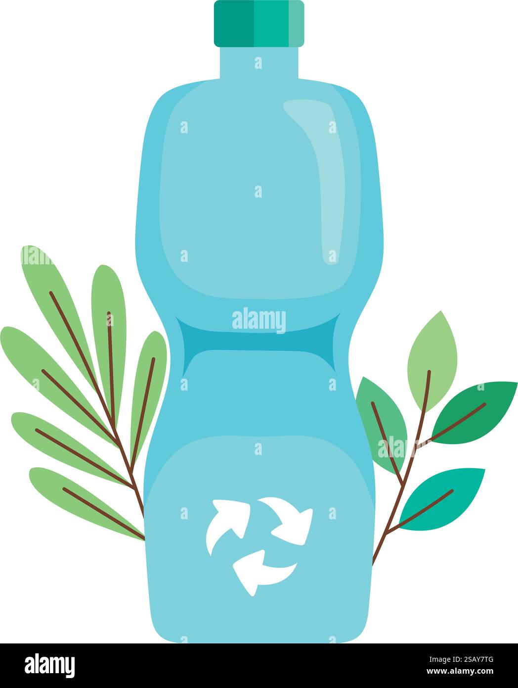 Recycled Plastic Bottle Illustration Stock Vector Image & Art - Alamy