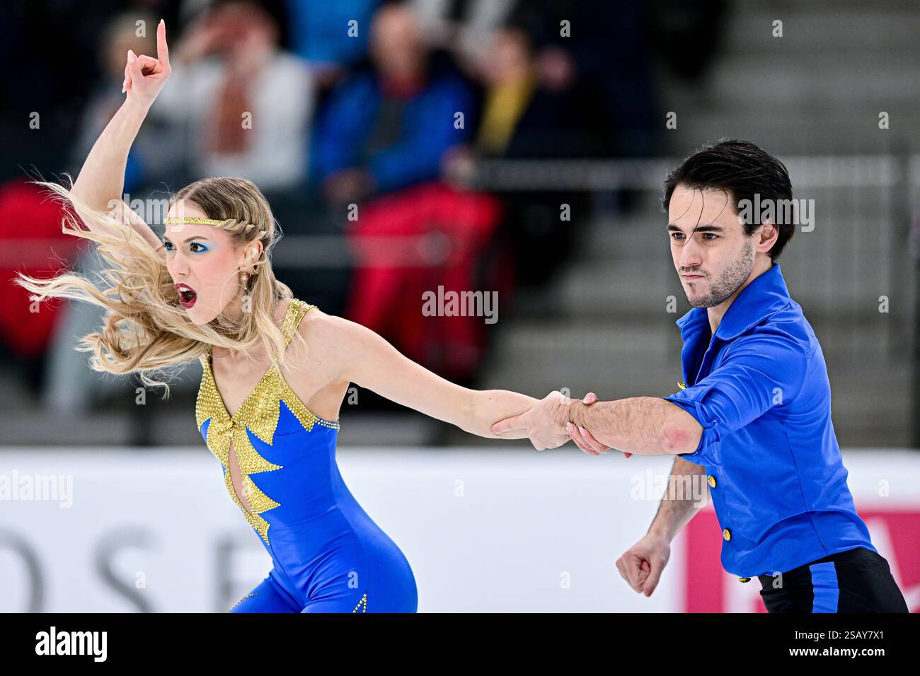 Hanna JAKUCS & Alessio GALLI (NED), during Ice Dance Rhythm Dance, at ...