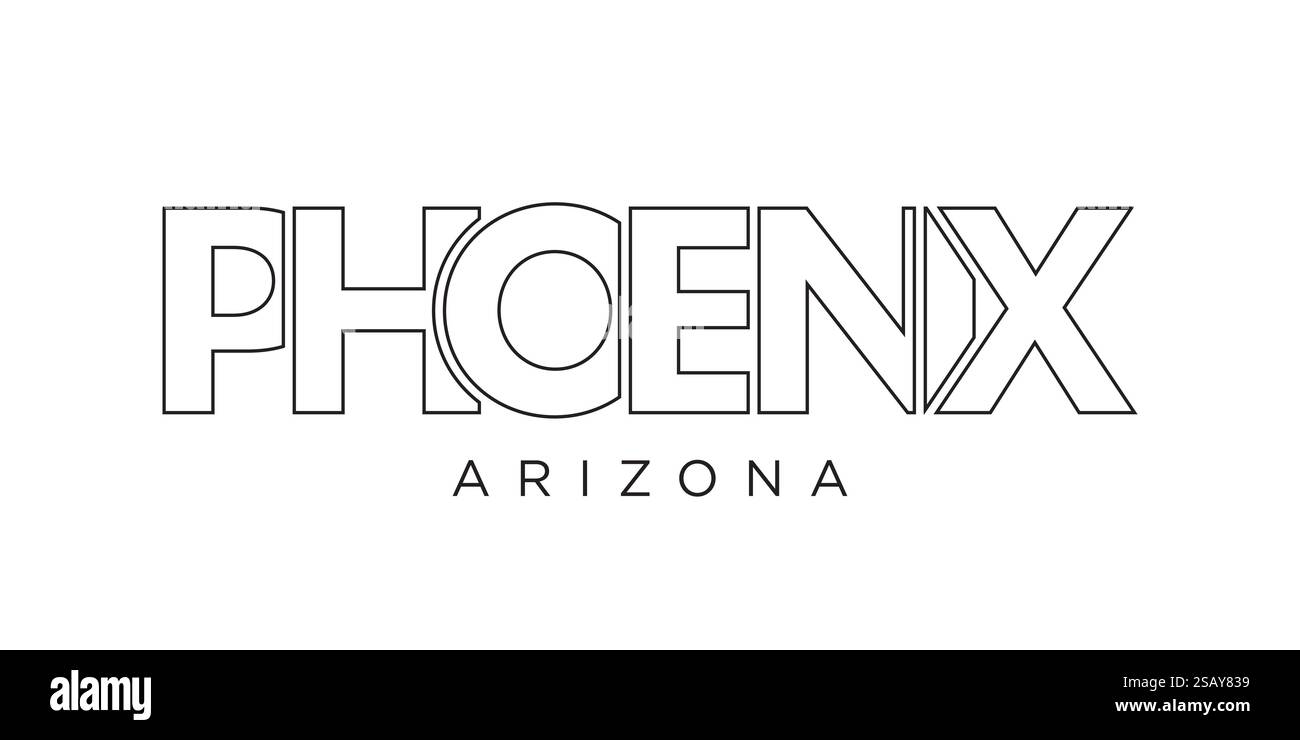 Phoenix, Arizona, USA typography slogan design. America logo with ...