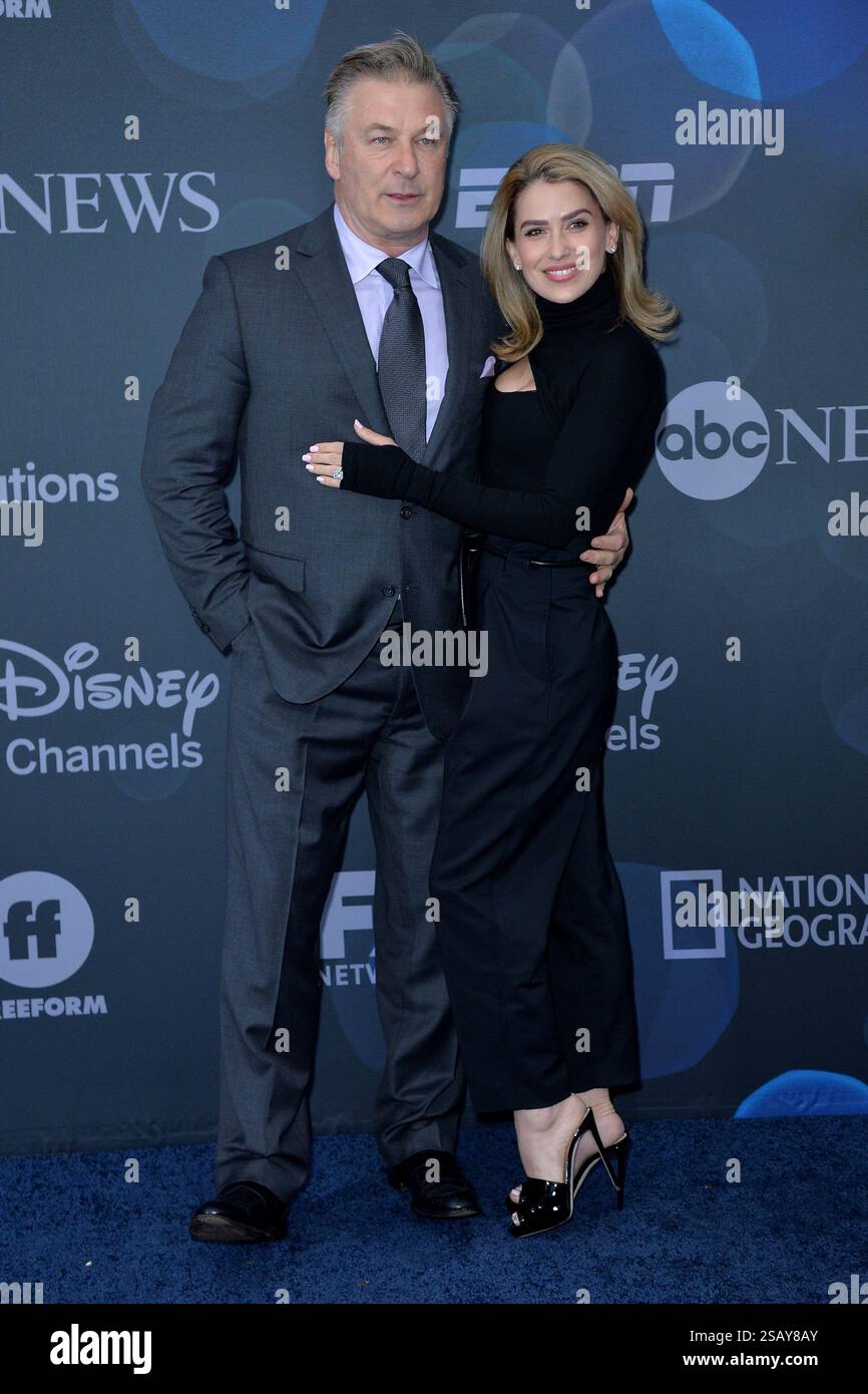 Alec Baldwin and Hilaria Baldwin attending Walt Disney Television ...