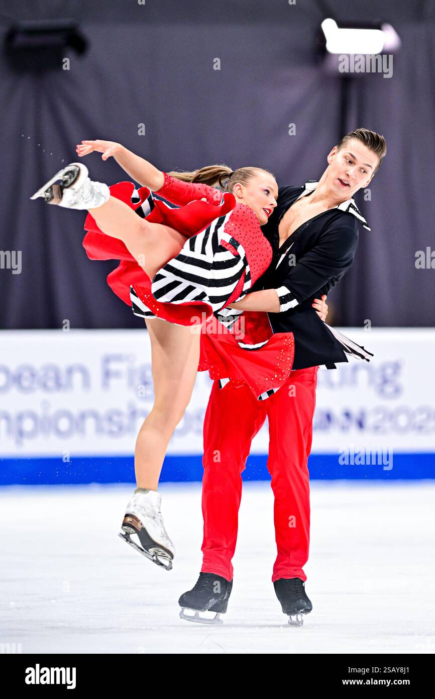 Maria Sofia PUCHEROVA & Nikita LYSAK (SVK), during Ice Dance Rhythm ...