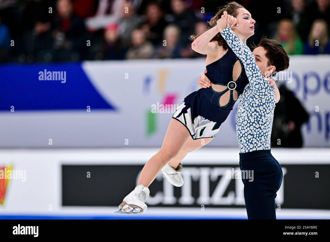 Sofiia DOVHAL & Wiktor KULESZA (POL), during Ice Dance Rhythm Dance, at ...