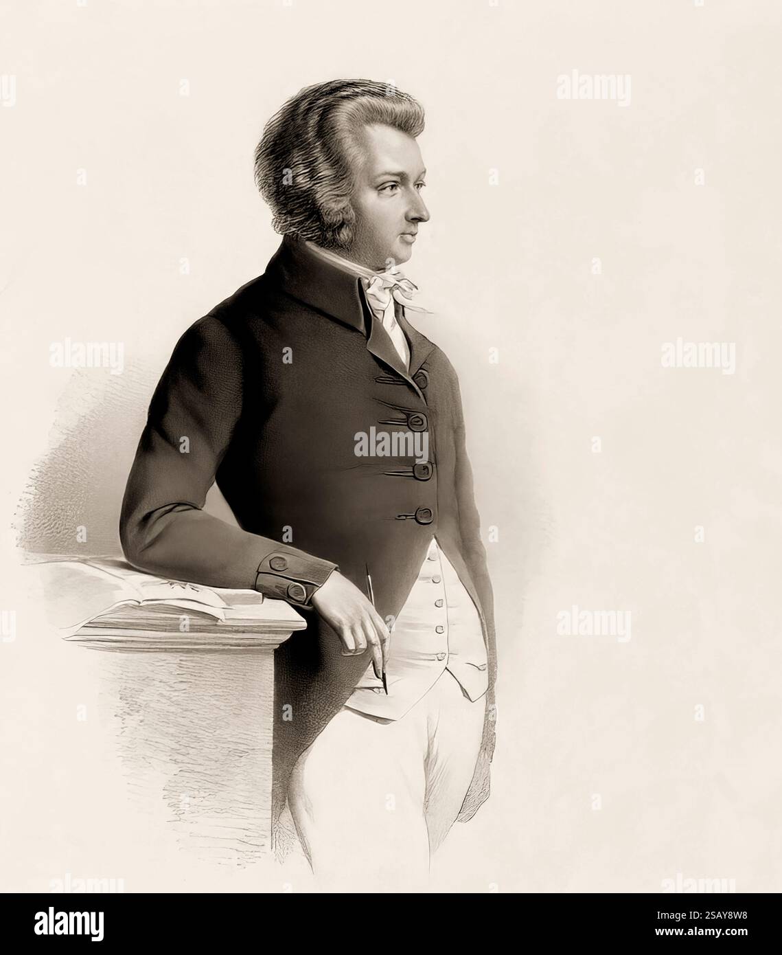 Wolfgang Amadeus Mozart, 1756 – 1791, composer of classical music ...