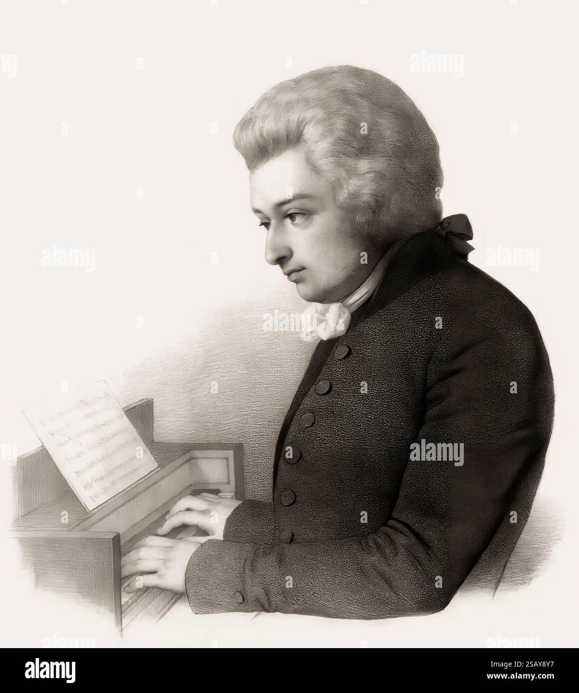 Wolfgang Amadeus Mozart, 1756 – 1791, composer of classical music ...