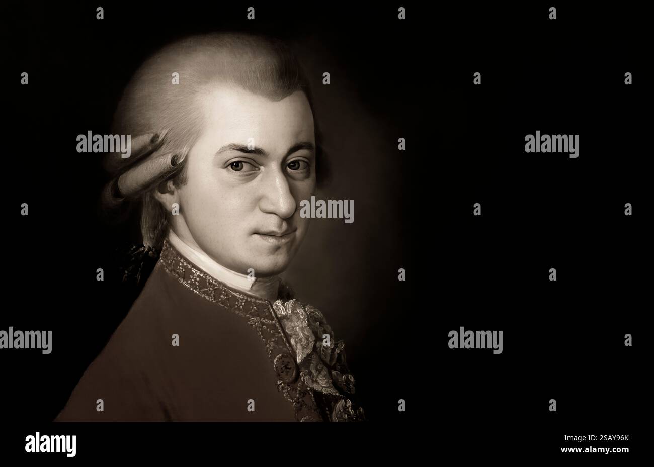 Wolfgang Amadeus Mozart, 1756 – 1791, composer of classical music ...