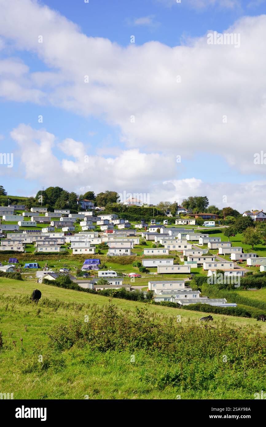 Beer Head Caravan Park, Arratt's Hill, Beer, Devon, England, UK in ...