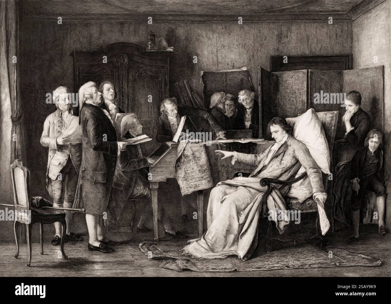 Death of Wolfgang Amadeus Mozart, 1756 – 1791, composer of classical ...