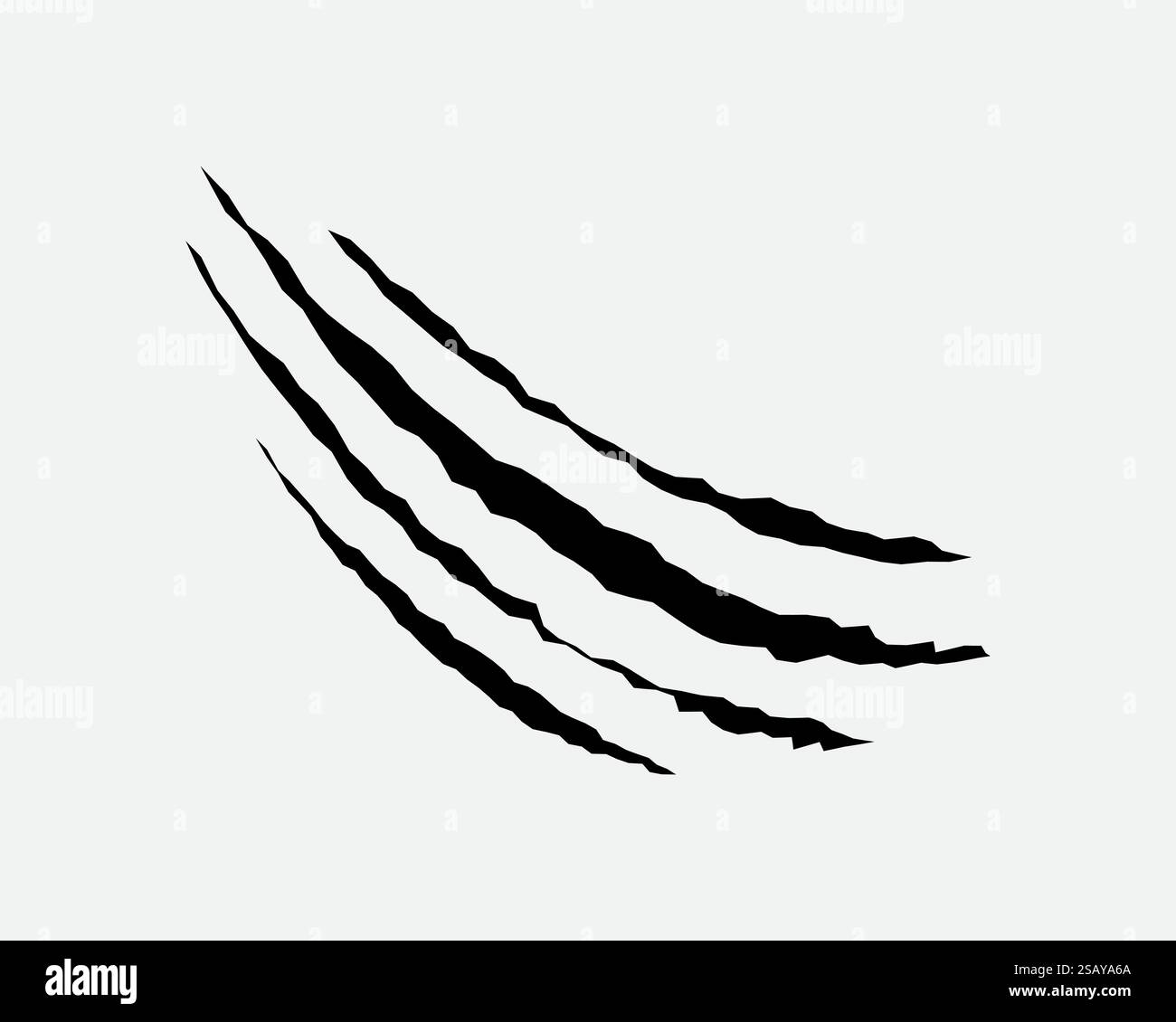 Claws scratches, animal monster mark design element, tattoo and decor ...